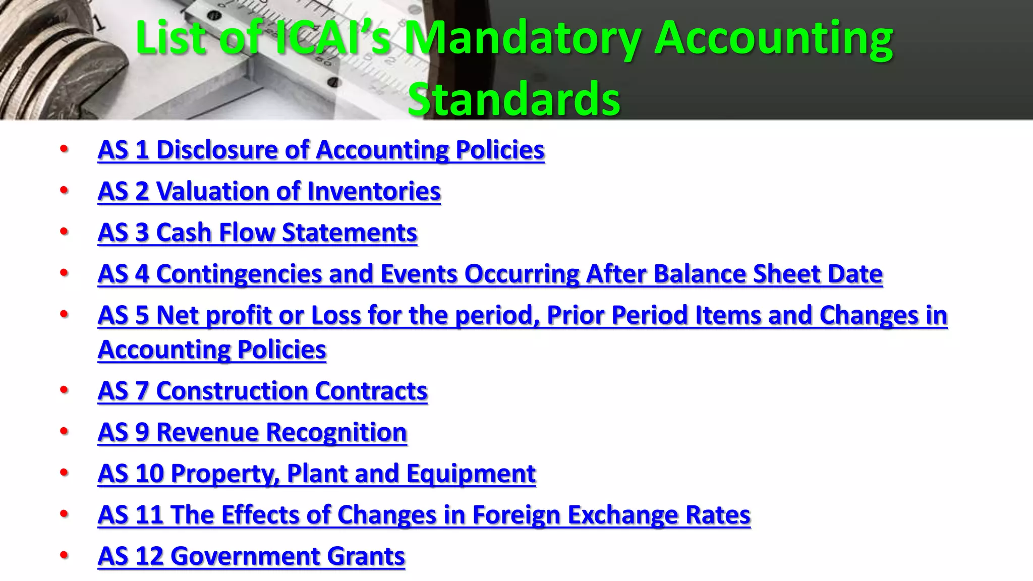 Accouting standards | PPTX
