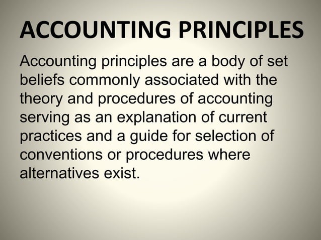Accoutning concepts, principles and conventions | PPT