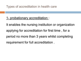 Accrediation & licensure | PPTX
