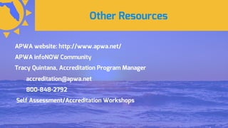 Basics of APWA Accreditation and Self Assessment | PDF | Educational ...