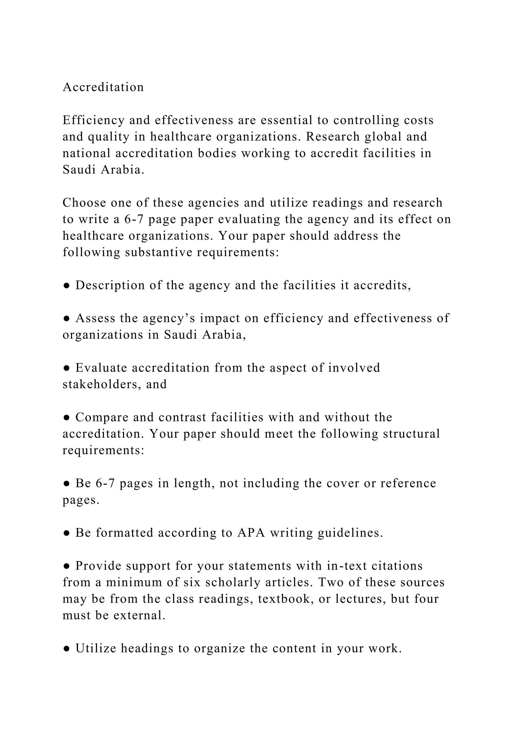 Accreditation Efficiency and effectiveness are essential to cont.docx