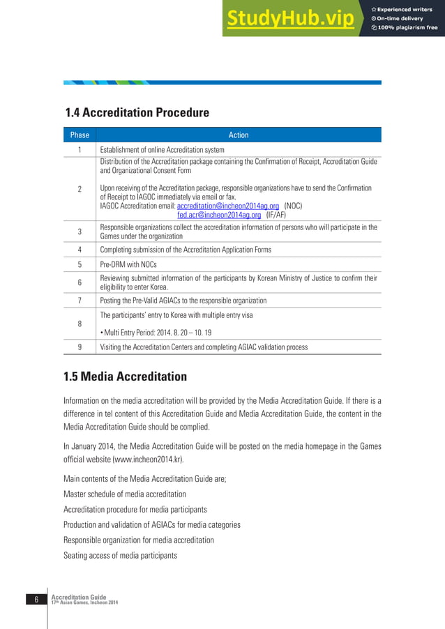 Accreditation Guide For The 17 Th Asian Games | PDF
