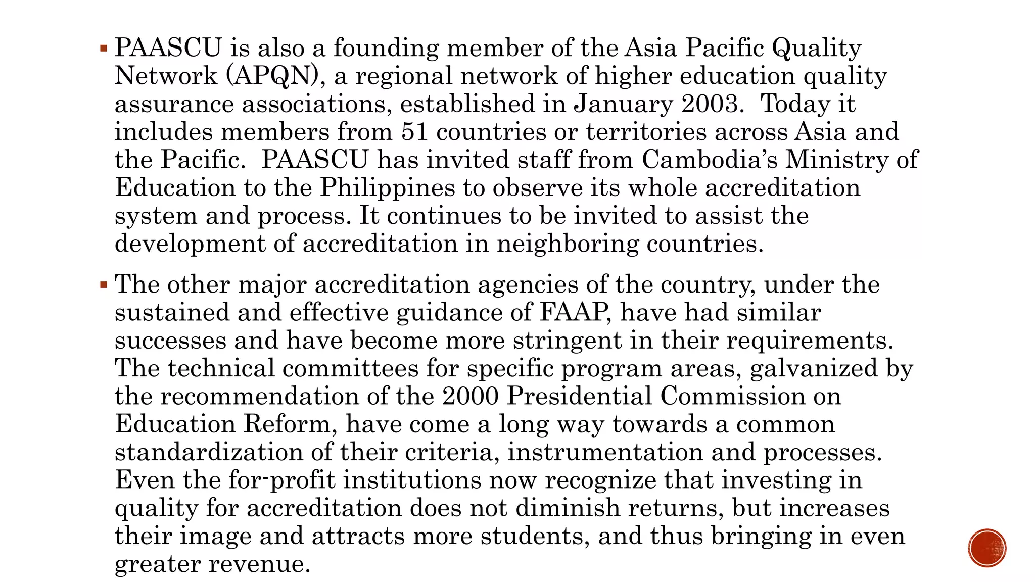 Accreditation of programs.faap