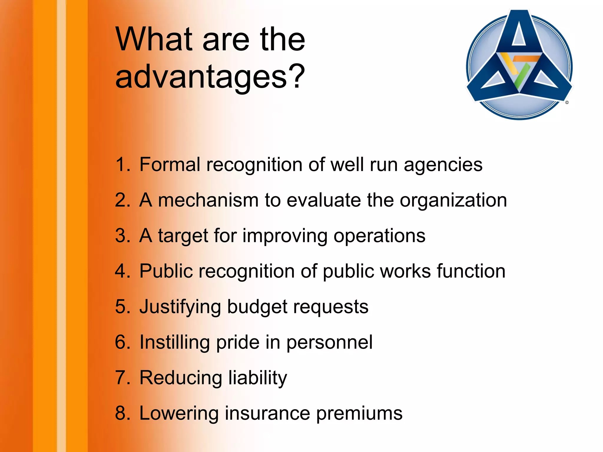 APWA Accreditation Process - Public Works Institute | PPT