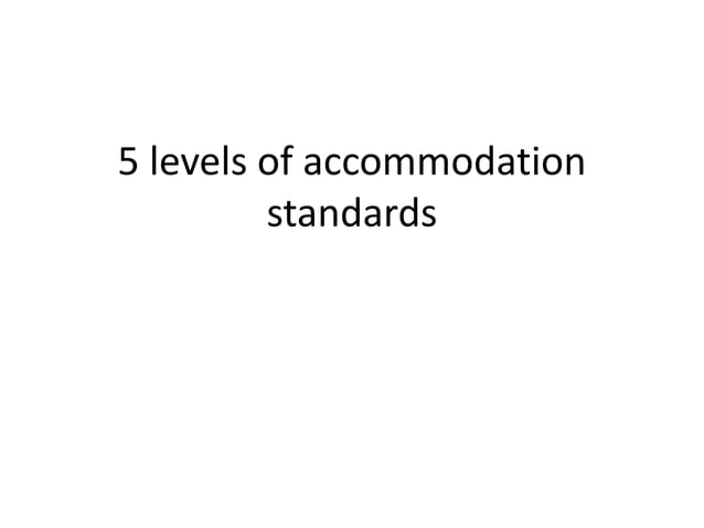 Accreditation standards for hotels | PPTX