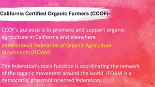 Accredition and cirtification agencies in organic farming | PPTX