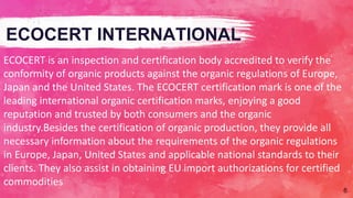 Accredition and cirtification agencies in organic farming | PPTX