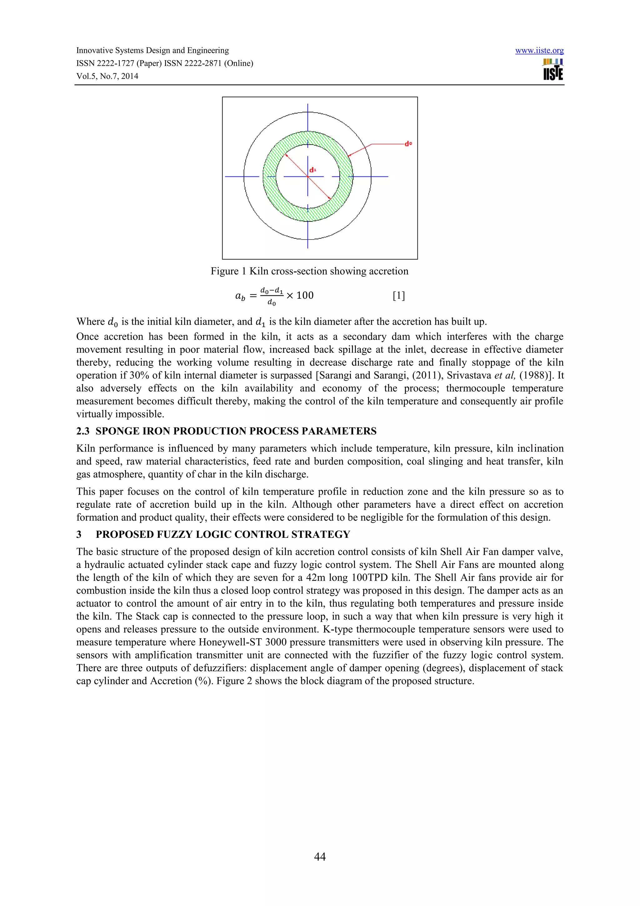 Accretion control in sponge iron production kiln using fuzzy logic | PDF