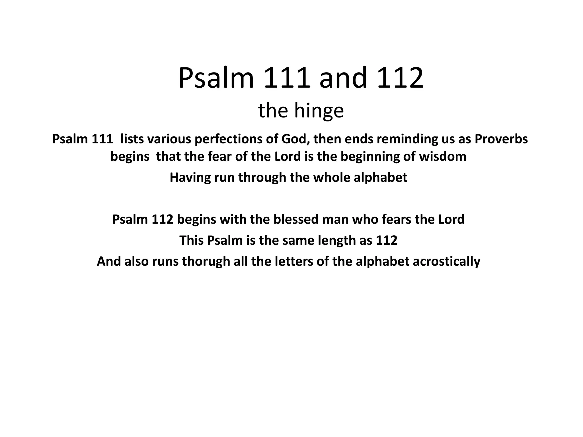 The Acrostic Psalms | PPTX