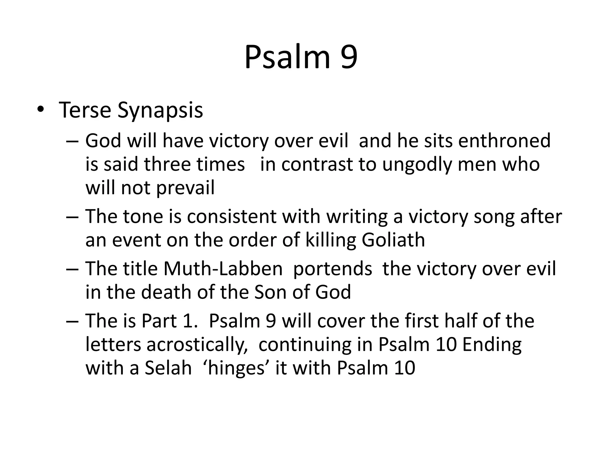 The Acrostic Psalms | PPTX