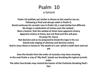 The Acrostic Psalms | PPTX
