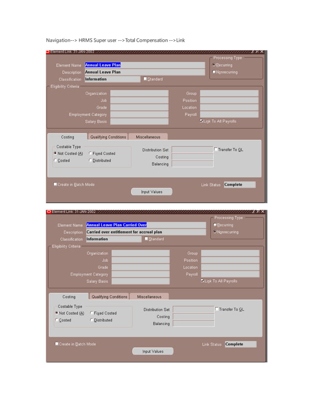 Oracle HRMS Accrual plan Setup | DOC