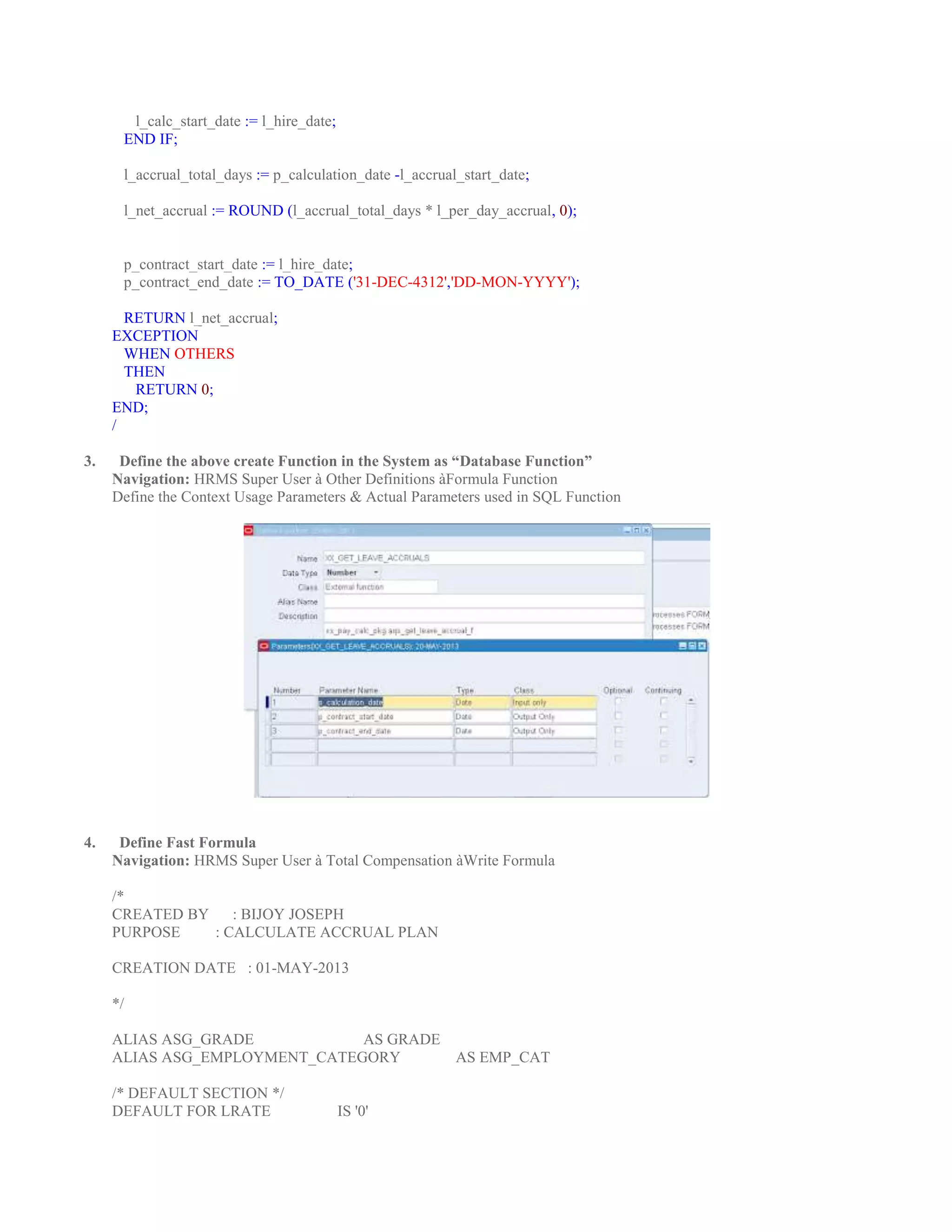 Accrual plan set up in oracle hrms | DOCX