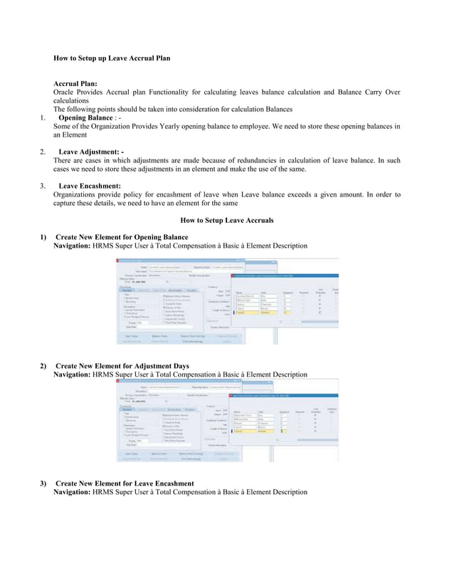 Accrual plan set up in oracle hrms | DOCX | Databases | Computer Software and Applications