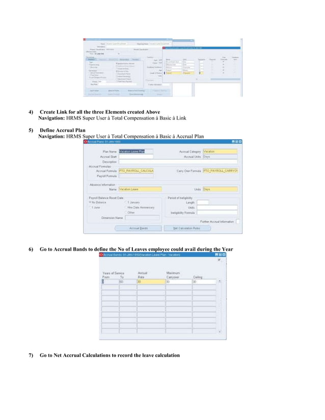 Accrual plan set up in oracle hrms | DOCX | Databases | Computer Software and Applications