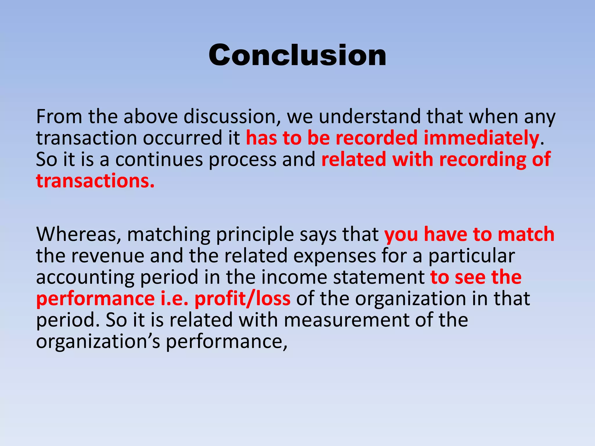 Accrual concept vs matching principle | PPTX
