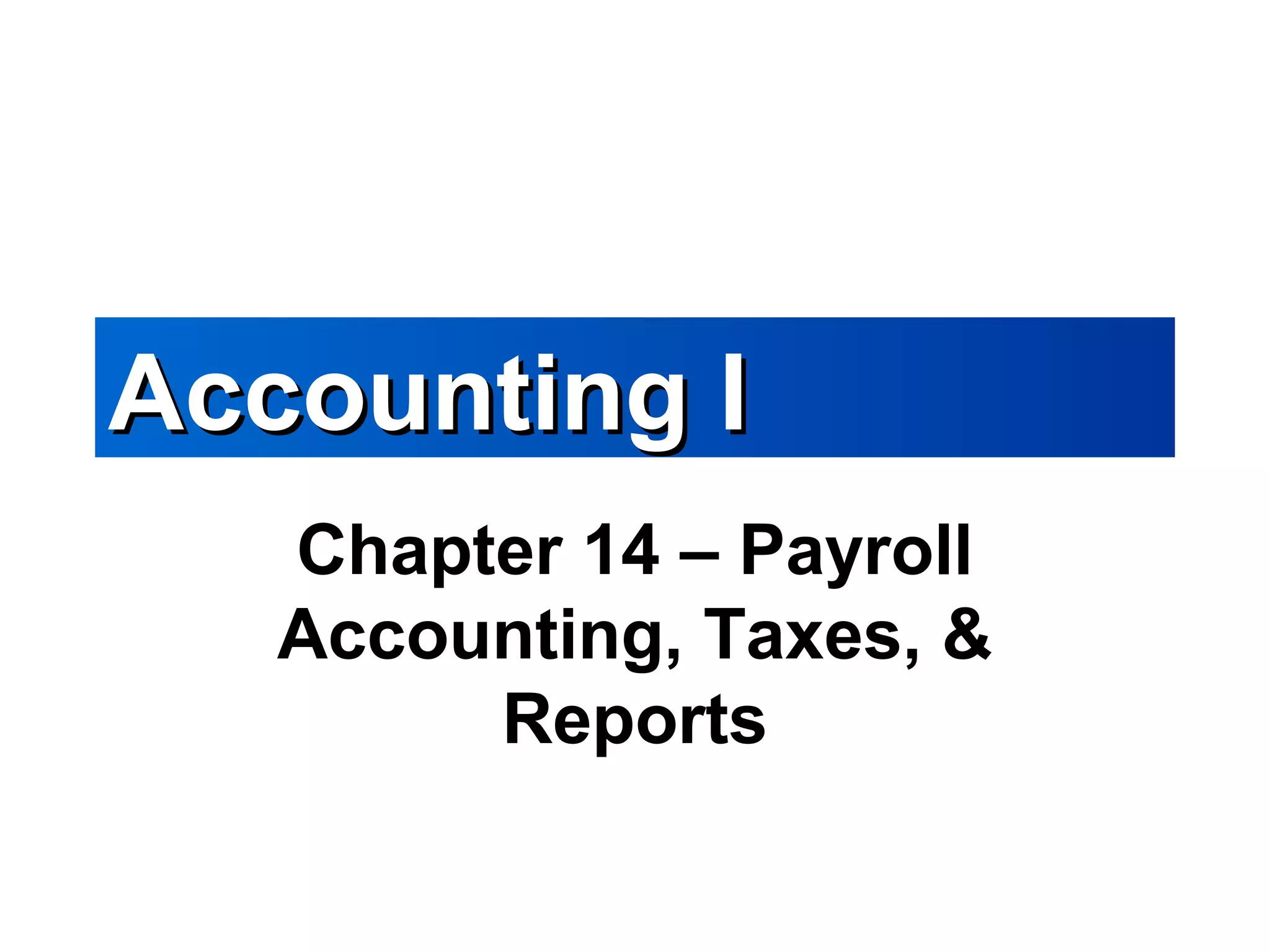 Acct20-Chapter14 | PPT
