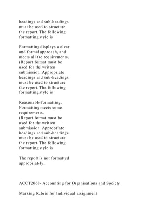 ACCT2060- Accounting for Organisations and Society Marking.docx