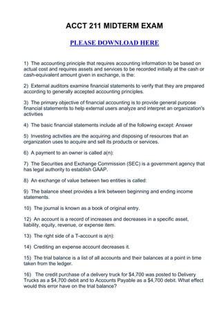 Acct 211 midterm exam | DOCX