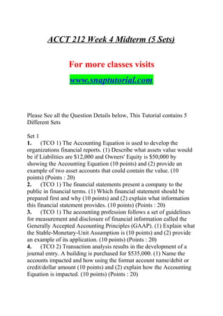 Acct 212 Effective Communication / snaptutorial.com