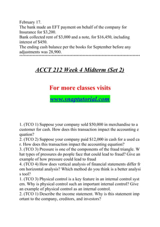 Acct 212 Effective Communication / snaptutorial.com