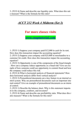 Acct 212 Effective Communication / snaptutorial.com