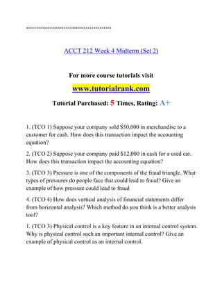 ACCT 212 Effective Communication - tutorialrank.com