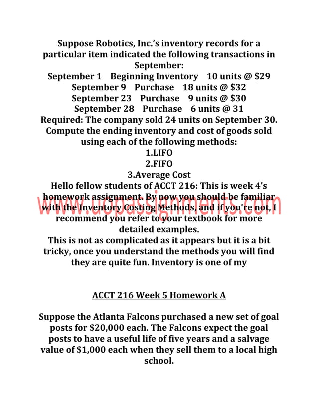Acct 216 accounting theory and applications | DOC