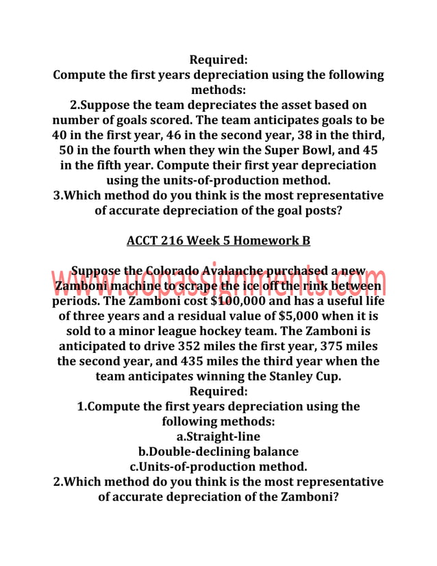 Acct 216 accounting theory and applications | DOC