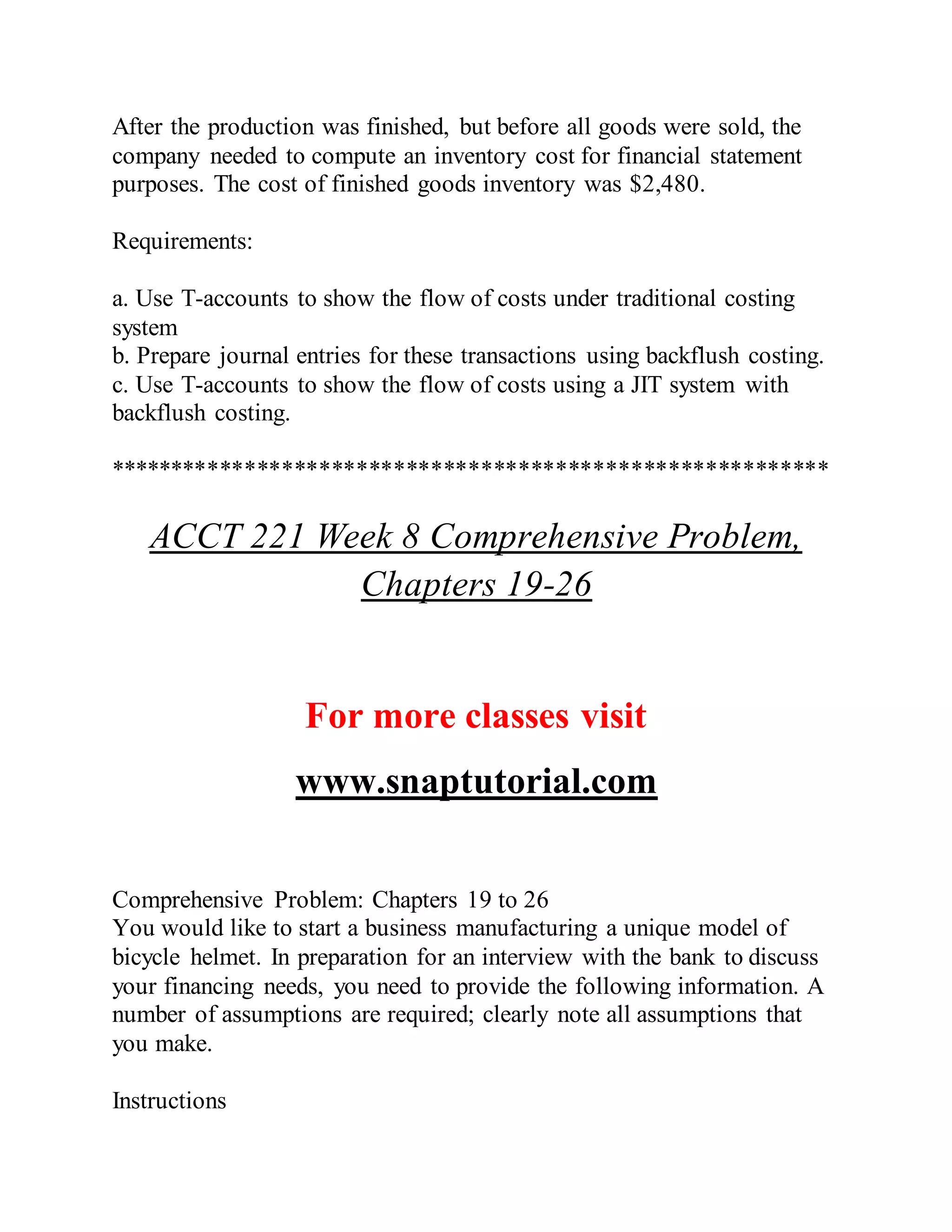ACCT 221 Technology levels--snaptutorial.com