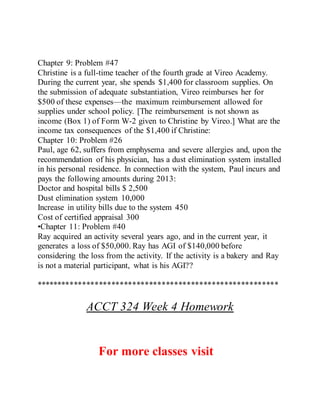 ACCT 324 Massive Success / snaptutorial.com | PDF