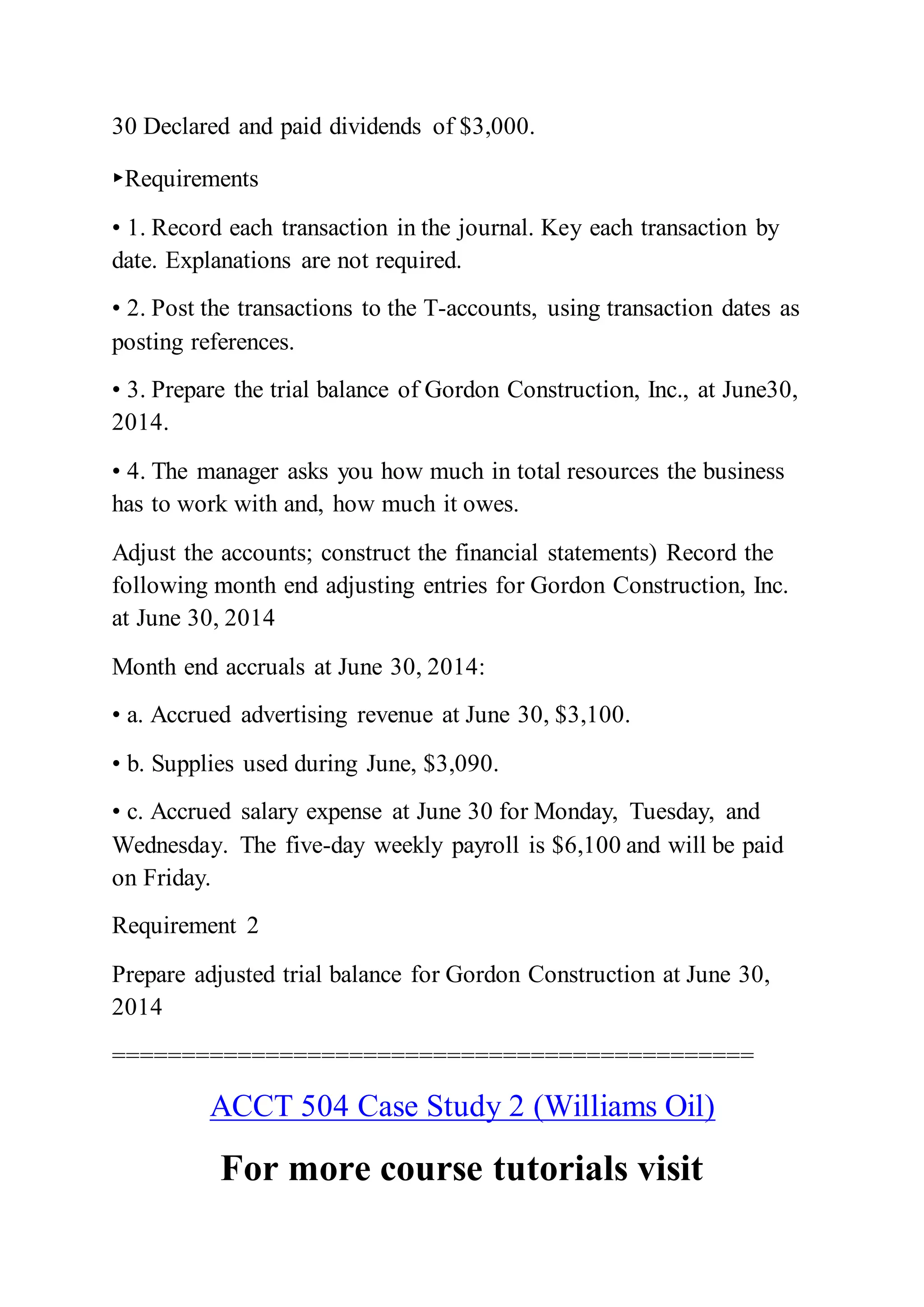 ACCT 504 Introduction Education--acct504.com