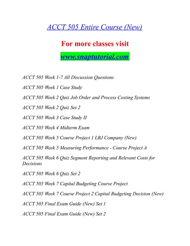 Acct 505 Effective Communication-snaptutorial.com