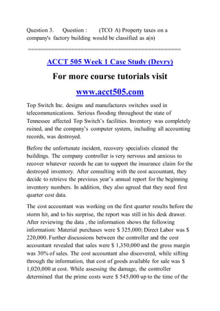 ACCT 505 Wonderful Education--acct505.com