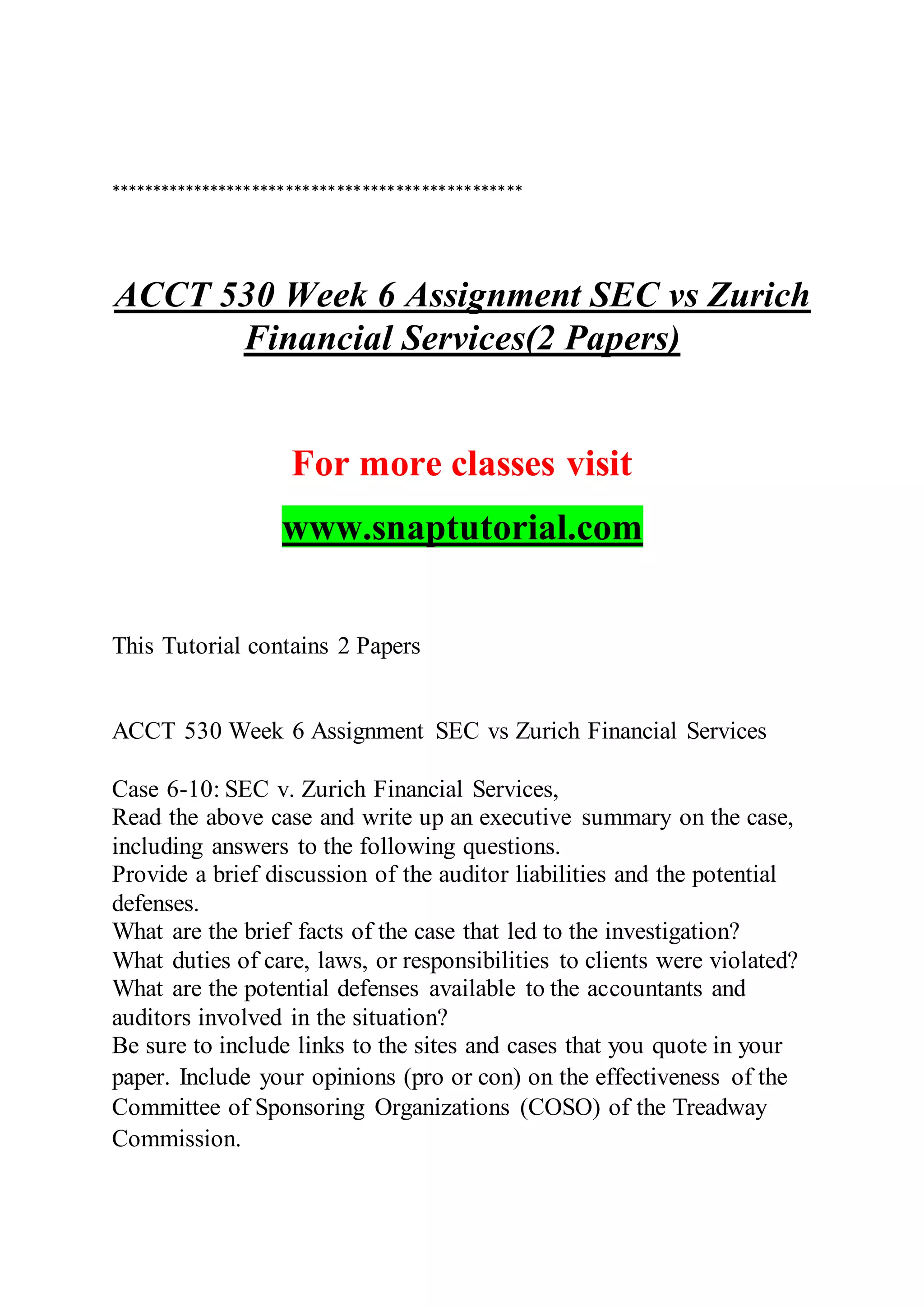 Acct 530 Education Specialist-snaptutorial.com