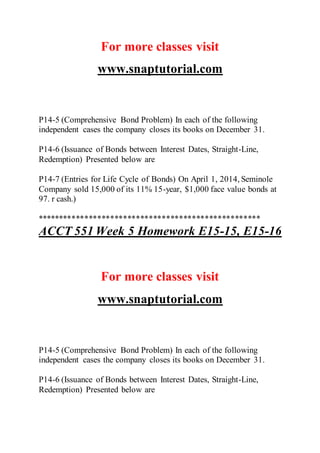 ACCT 551 Exceptional Education / snaptutorial.com