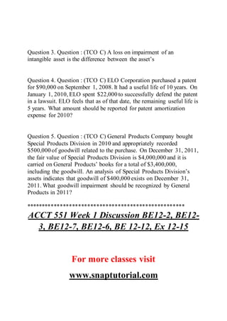 ACCT 551 Exceptional Education / snaptutorial.com