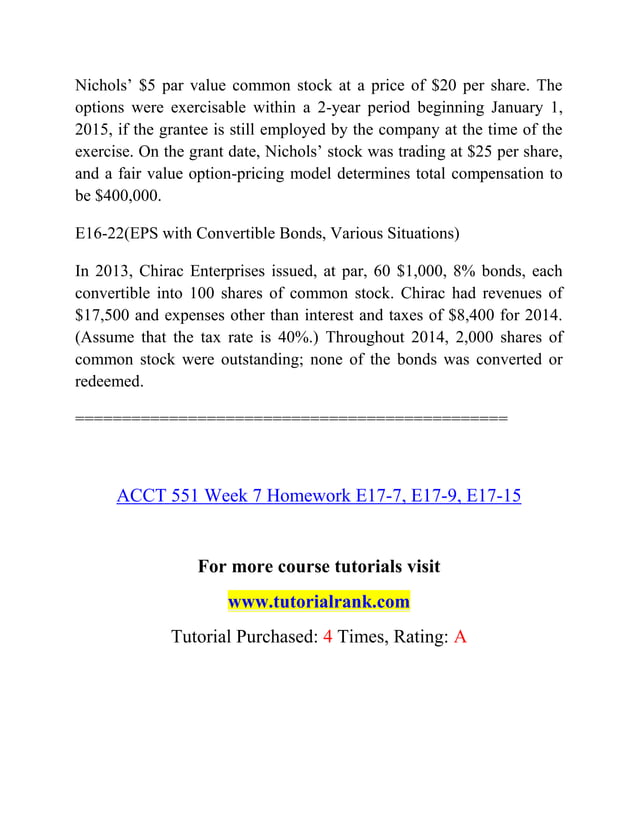 ACCT 551 Enhance teaching - tutorialrank.com