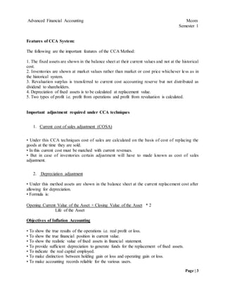 Accounting for Price Level Changes/ Inflation Accounting | DOCX