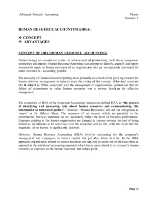 HUMAN RESOURCE ACCOUNTING | PDF