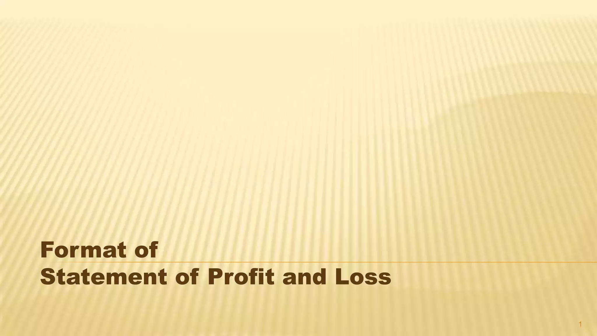 revised schedule vi statement of profit and loss | PPT