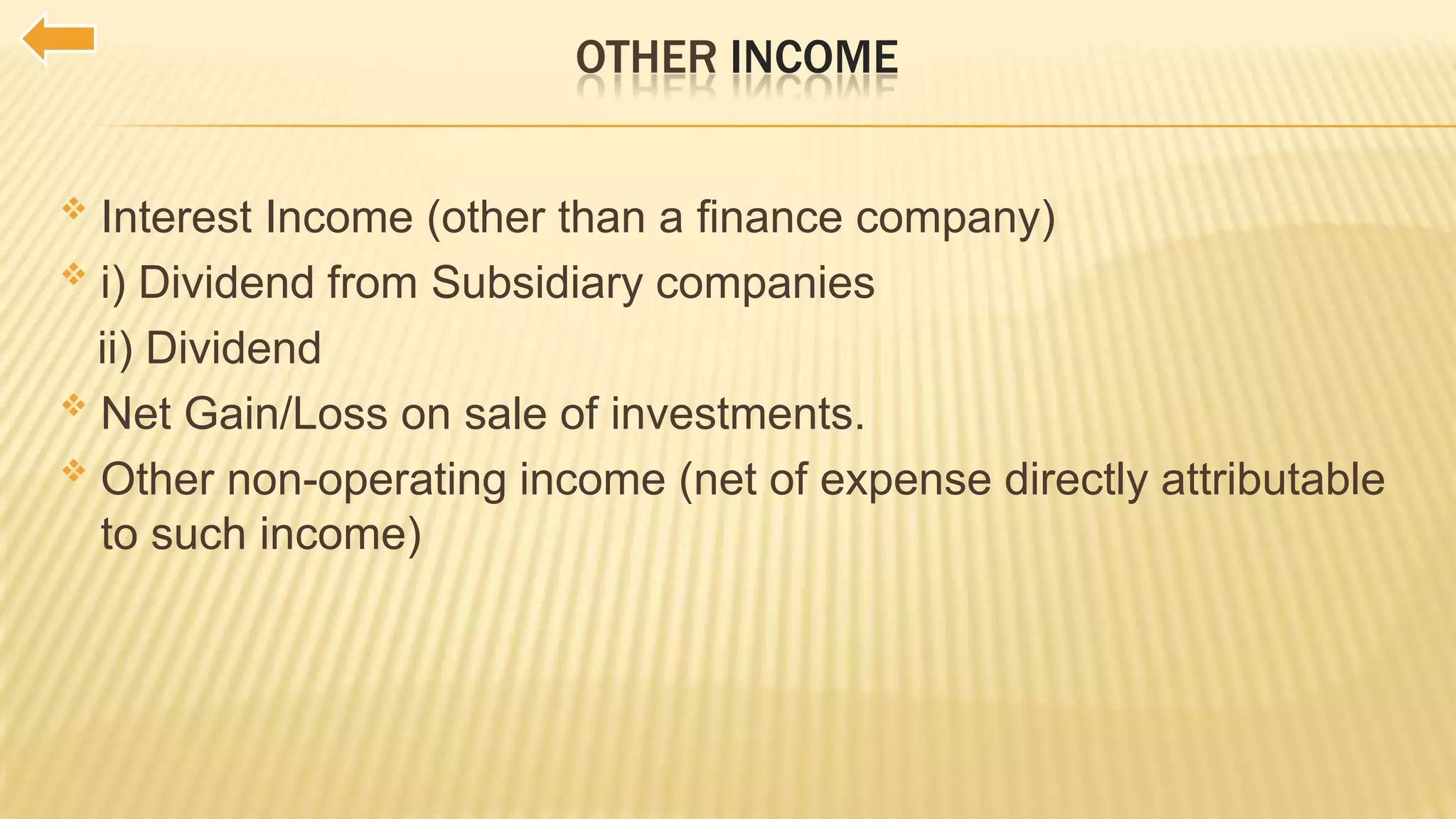 revised schedule vi statement of profit and loss | PPTX