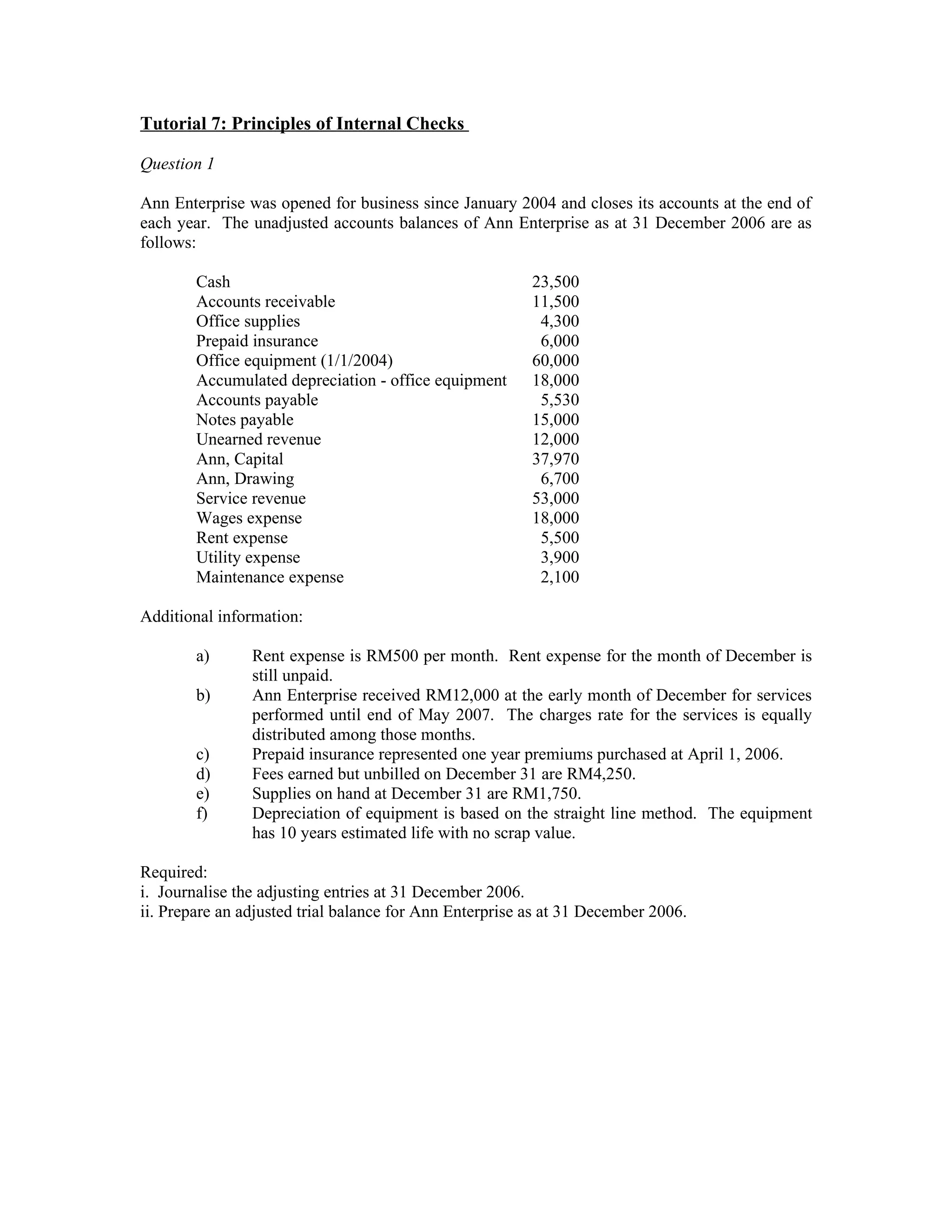 Acc tutorial 7 | DOC