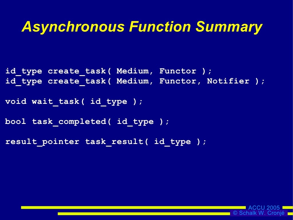 Asynchronous Functions In C++