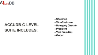 C Level Executives | DOC | Business Accounting & Finance | Business