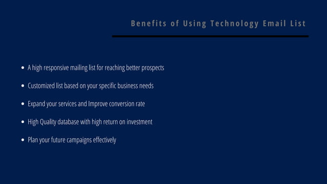 Technology Users Email List | PPT