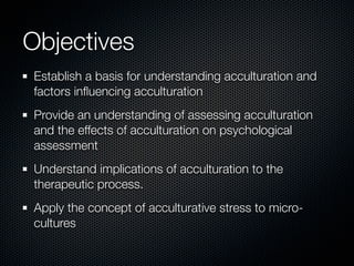 Acculturation | KEY