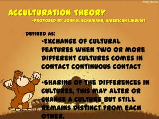 Acculturation Theory of Second Language Acquisition | PPTX