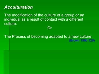 Acculturation Model 1978 | PPT | Free Download