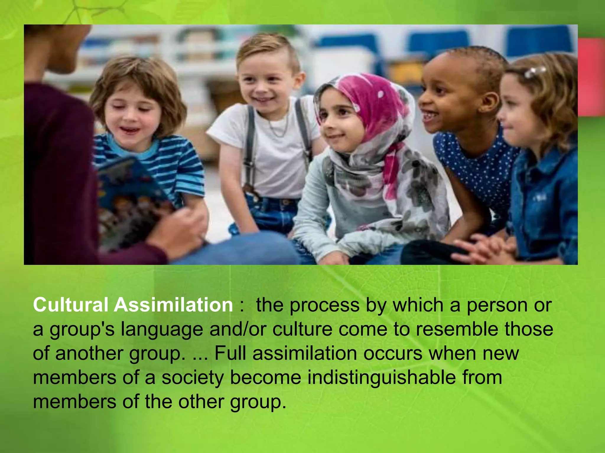 Acculturation and Assimilation the way to see the different views of a ...